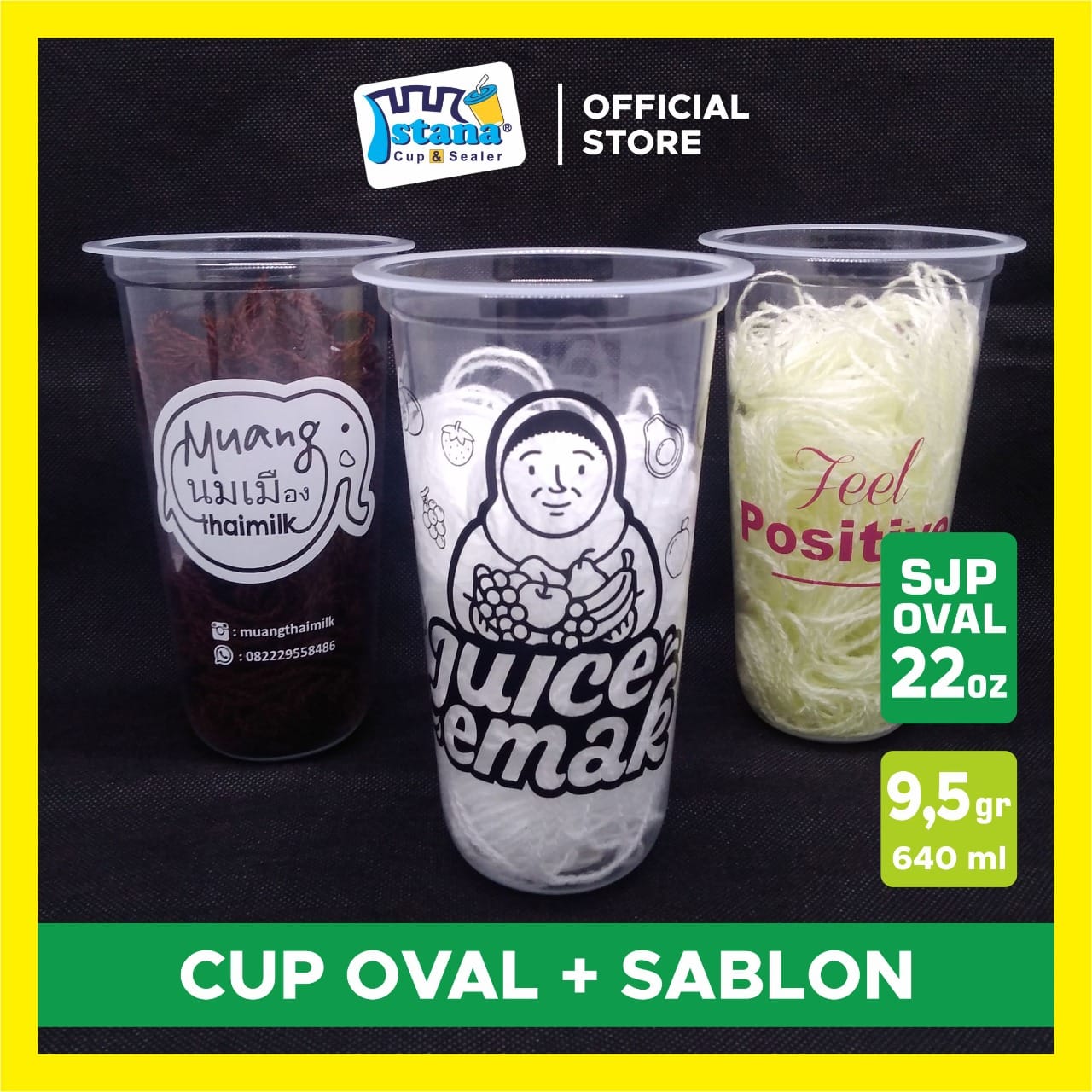 Sablon Cup Plastik Oval – Istana Cup Sealer